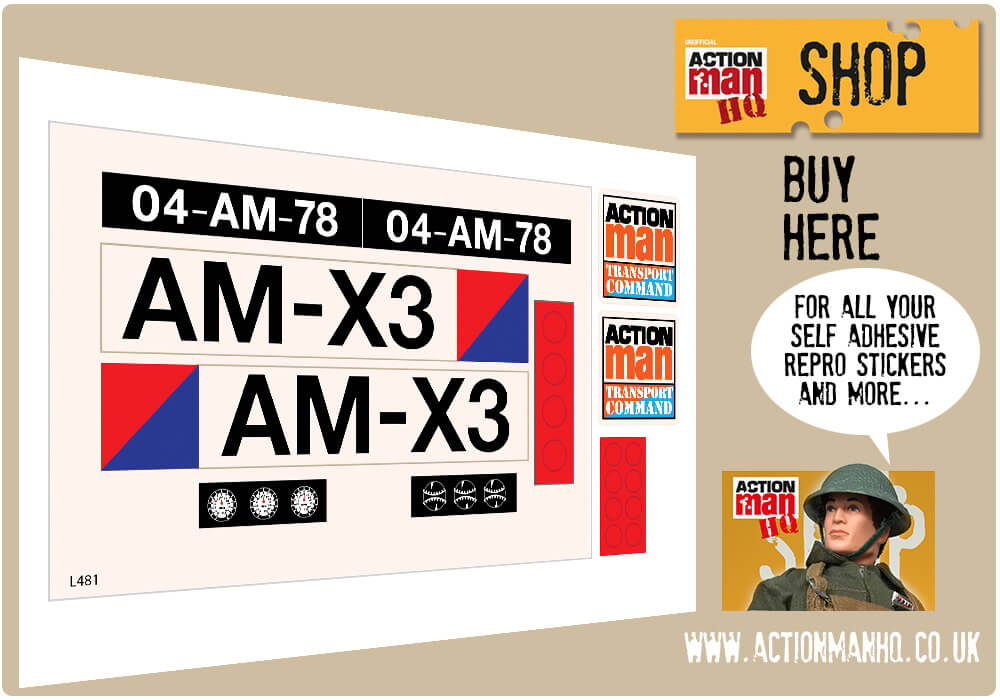 Action Man DUKW Stickers