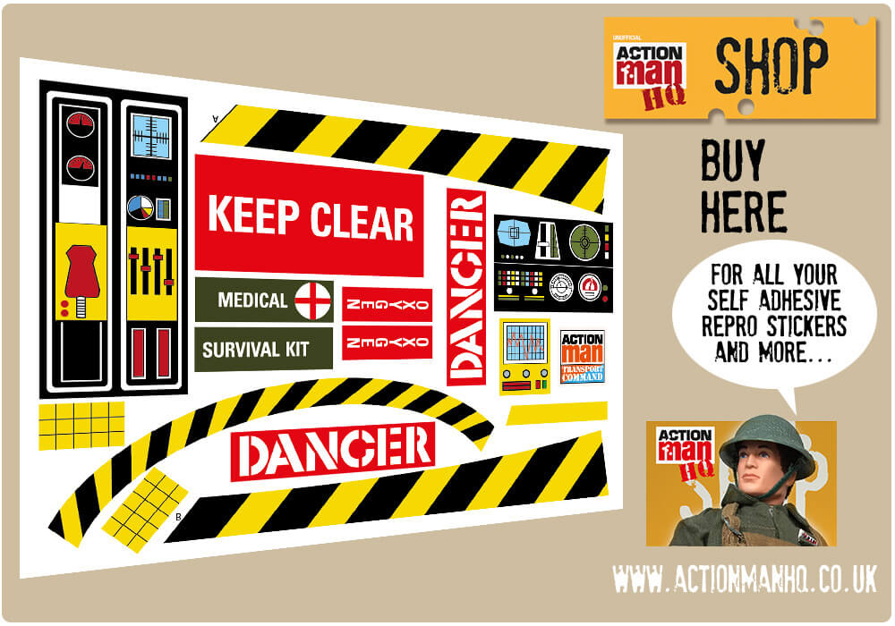 Multi Terrain Vehicle Action Man stickers