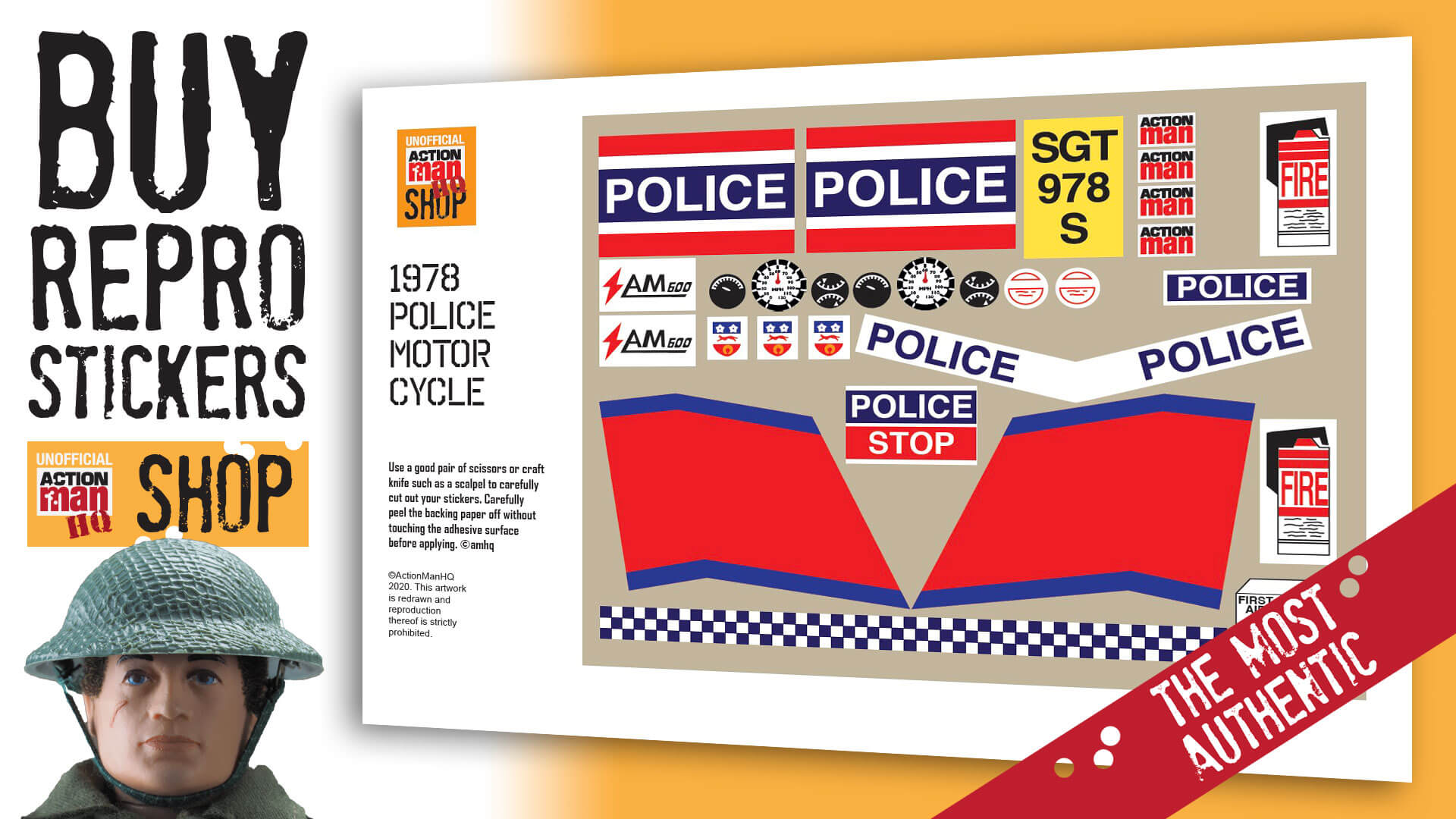 Action Man Police Stickers