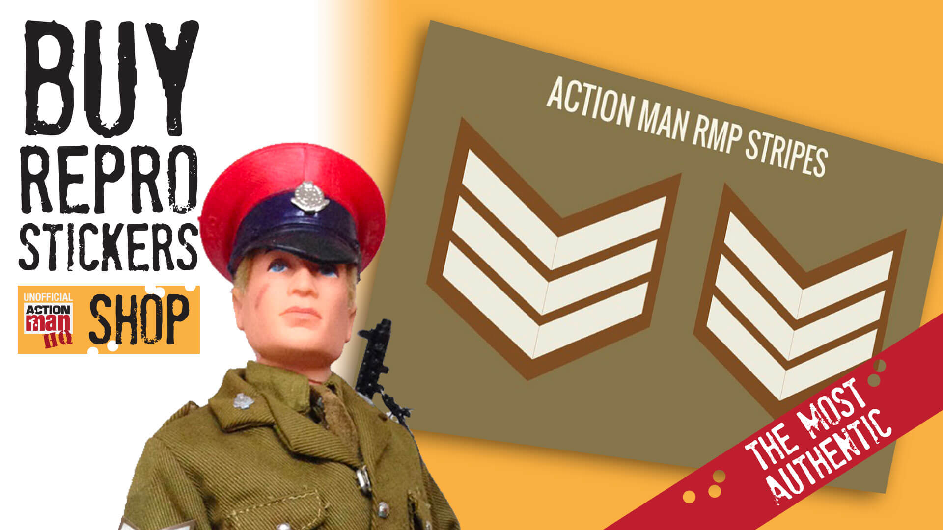 Action Man Royal Military police stickers